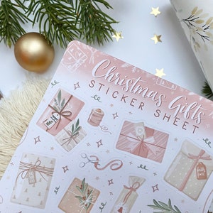 Sticker Sheet Christmas, Christmas Gifts Stickers, Planner Stickers ...