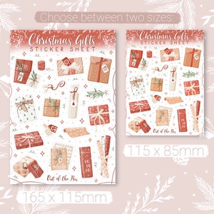 Sticker Sheet Christmas, Christmas Gifts Stickers, Planner Stickers ...