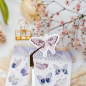 Sticker Sheet Butterflies Purple, Journal Stickers Butterflies, Spring ...