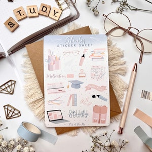 Sticker Sheet Study, Journal Stickers University, Study Planner ...