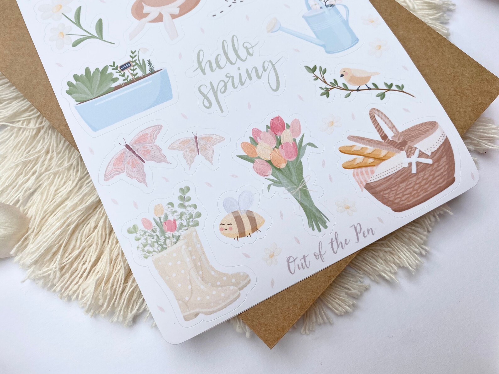 Sticker Sheet Spring, Journal Stickers Spring, Floral Calendar Stickers ...