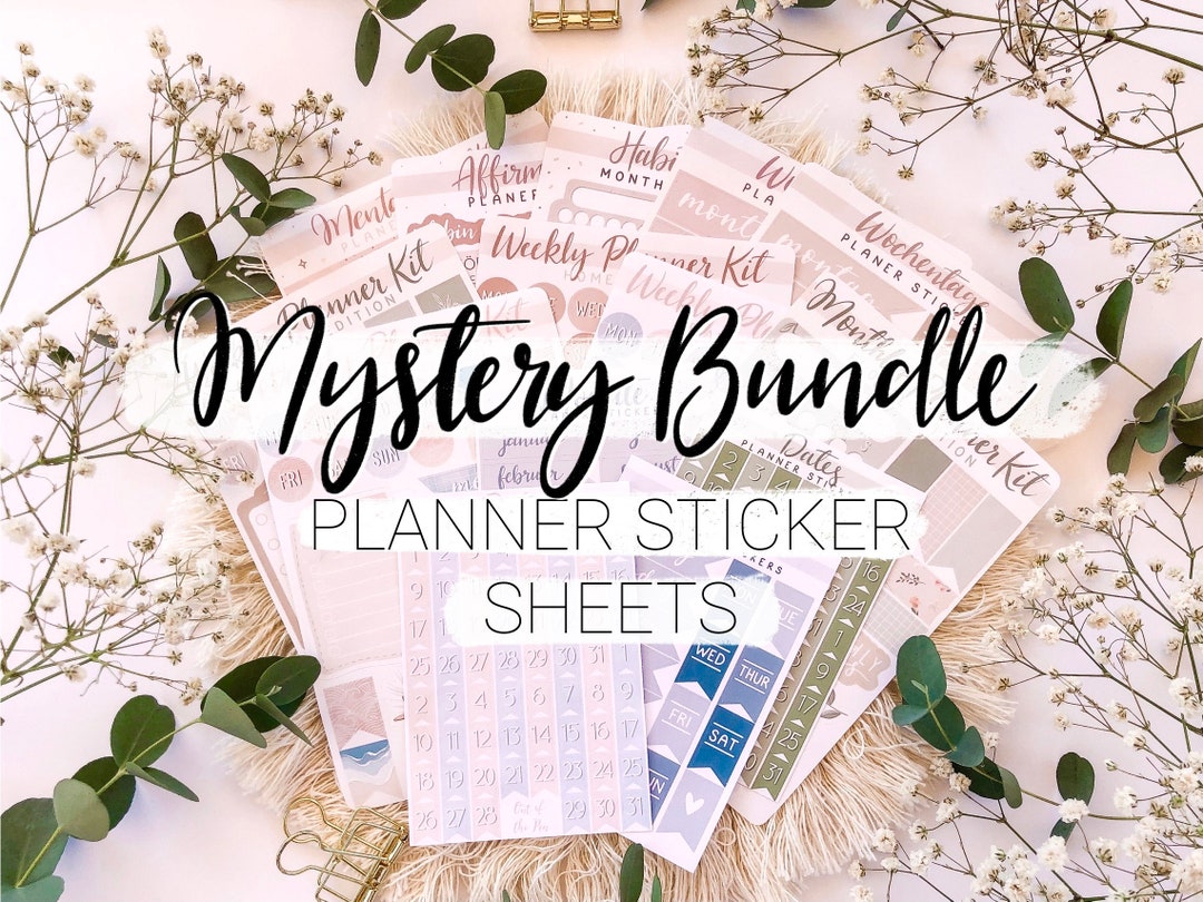Mystery Planer Sticker Sheet Bundle | Set of 4 Random Sticker Sheets ...