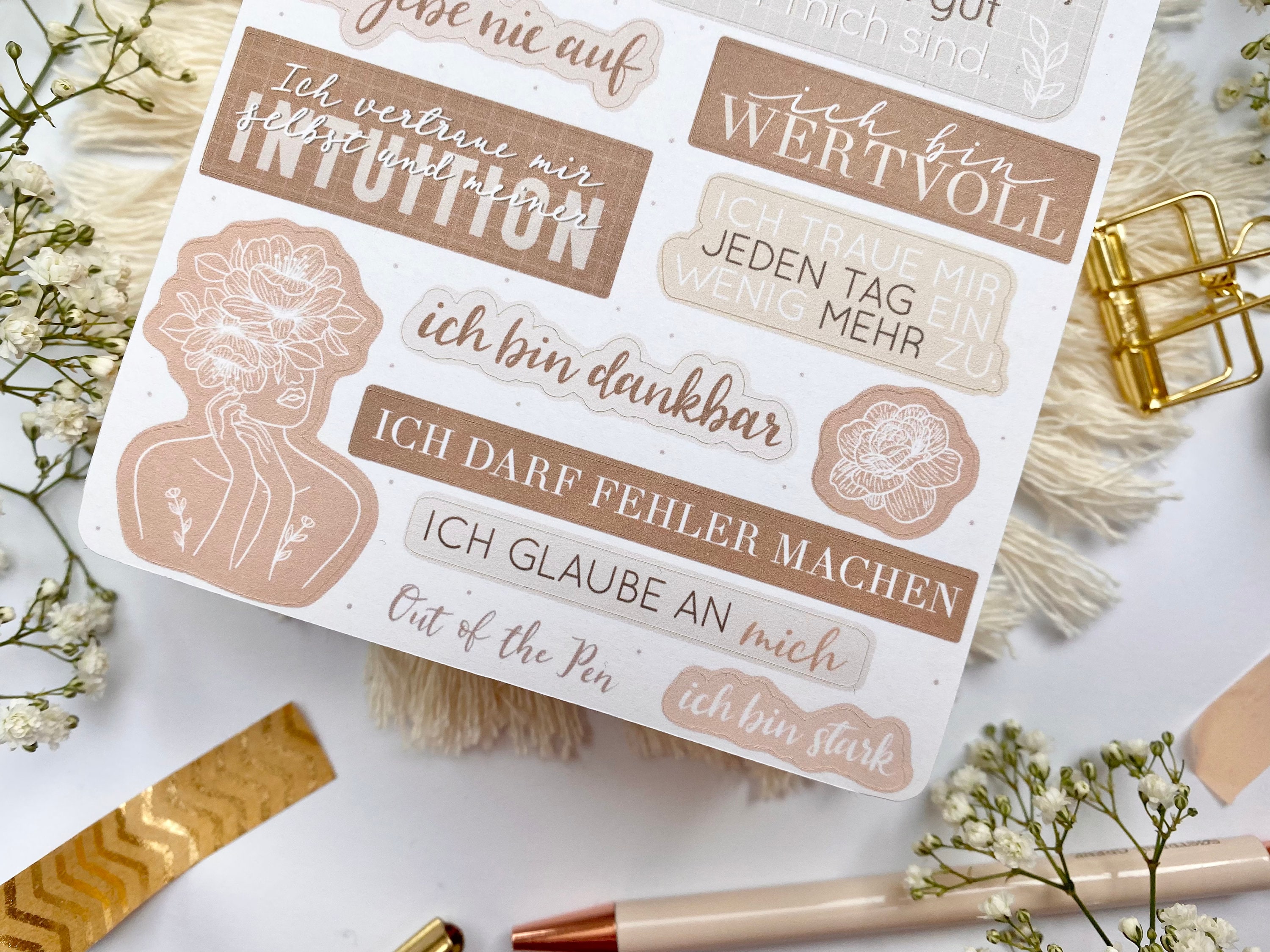 Positive Affirmationen Sticker Sheet Aufkleber - Etsy.de