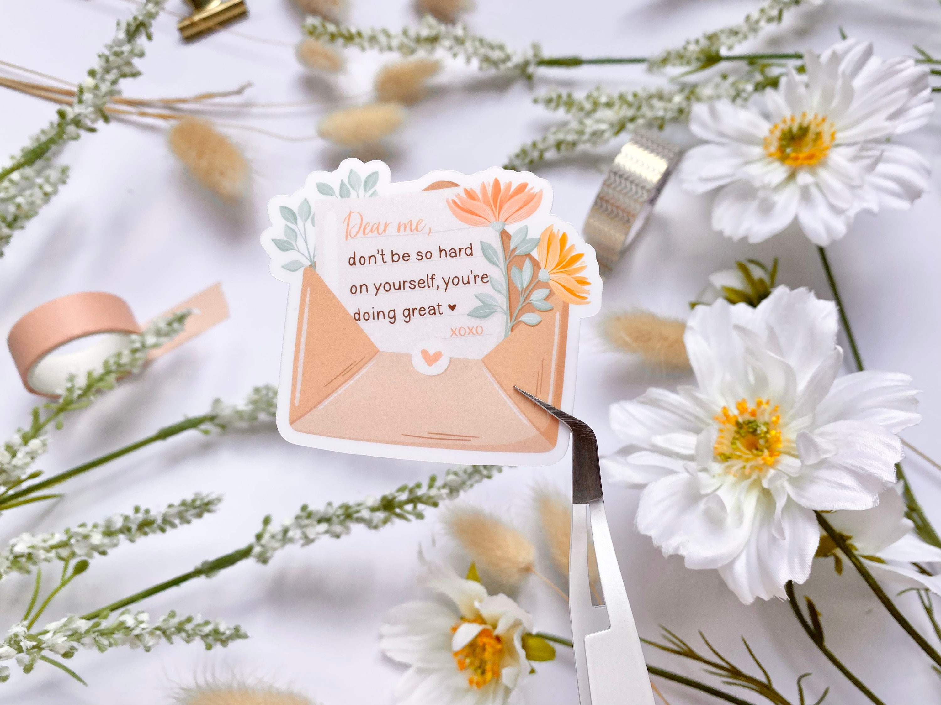 Reminder Sticker Dear Me, Self Love Sticker With Quote, Inspirational ...