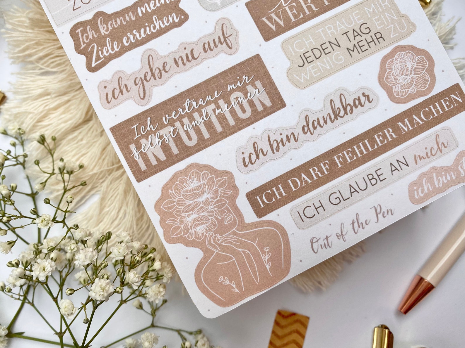 Positive Affirmationen Sticker Sheet Aufkleber - Etsy.de