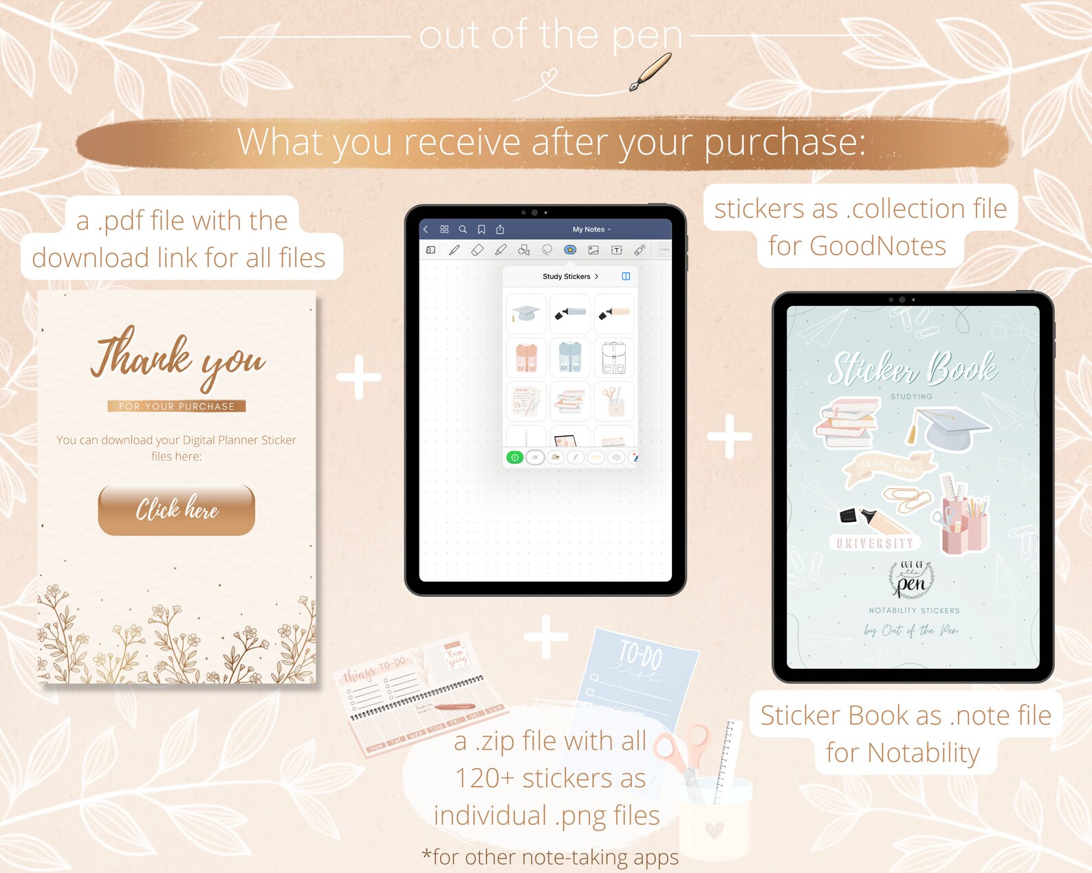 Goodnotes Sticker Studying Digital Stickers Students Digital - Etsy