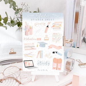Sticker Sheet Study, Journal Stickers University, Study Planner ...