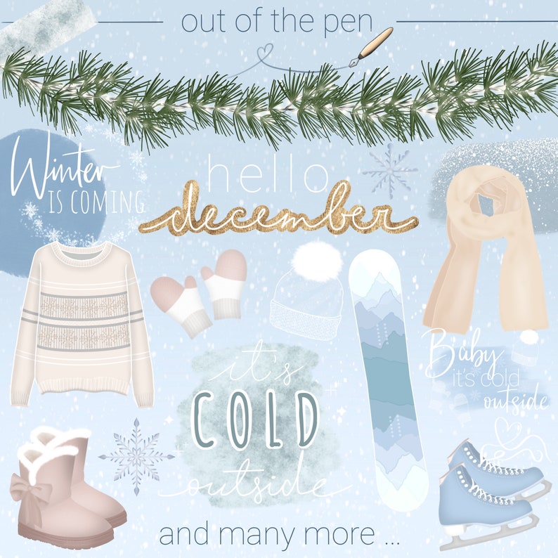 Instagram Story Stickers Winter - Etsy
