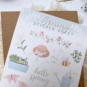 Sticker Sheet Spring, Journal Stickers Spring, Floral Calendar Stickers ...