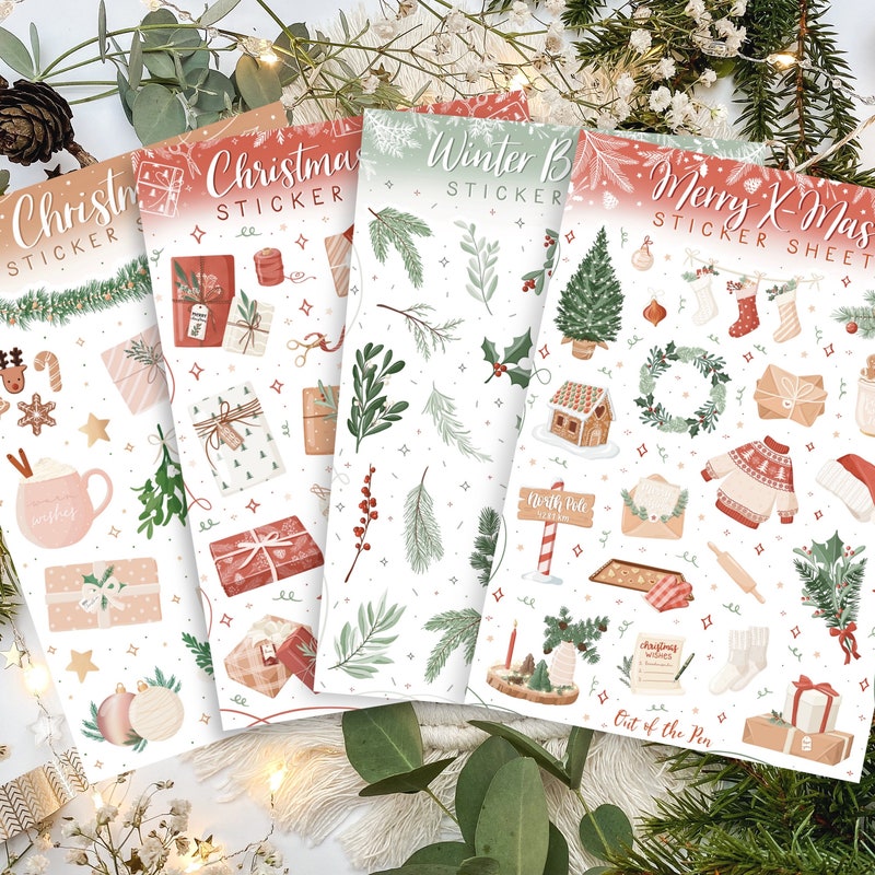 Christmas Stickers - Etsy