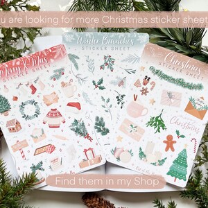 Sticker Sheet Christmas, Christmas Gifts Stickers, Planner Stickers ...