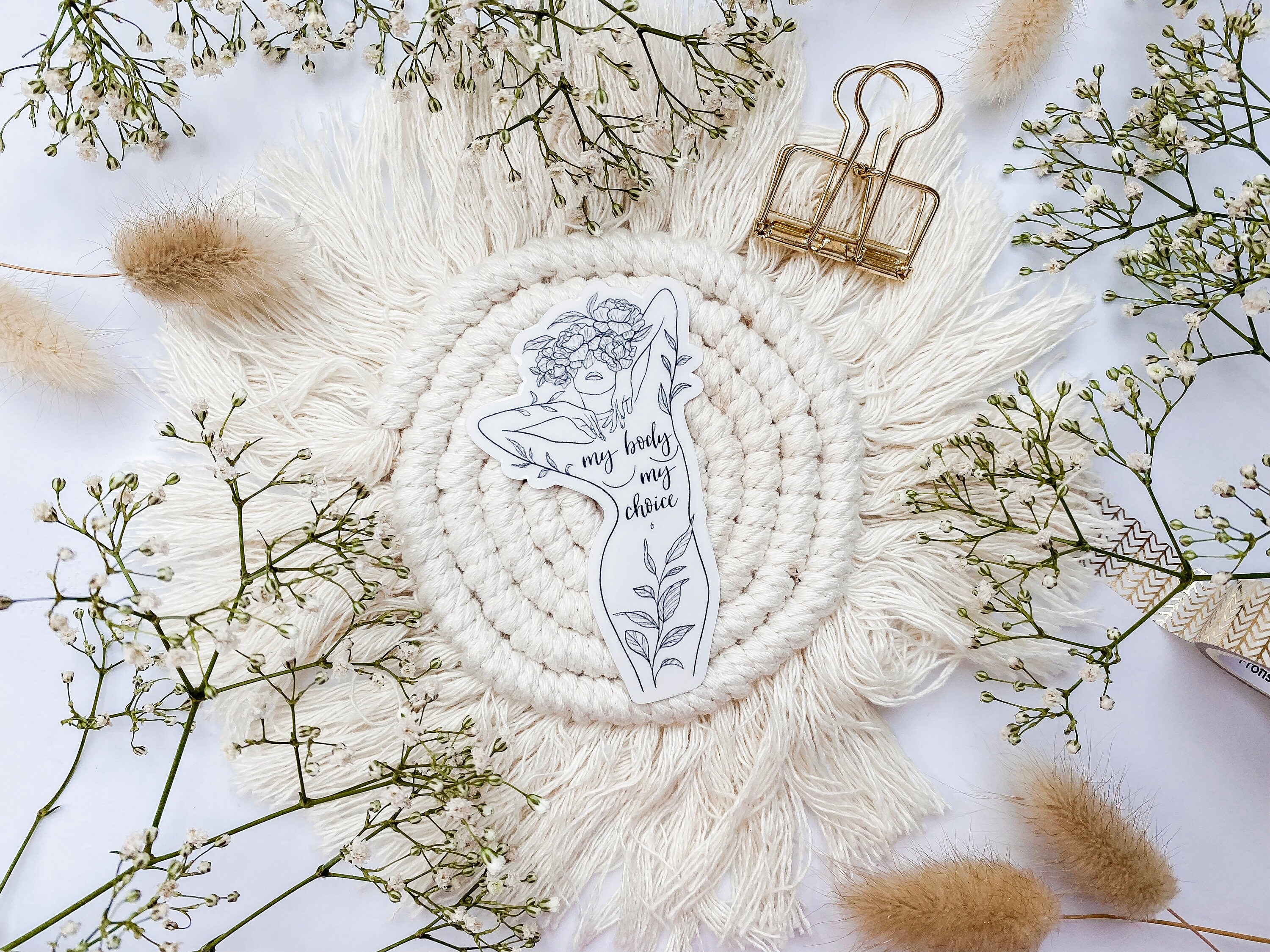 My Body My Choice Sticker Clear Pro Choice Sticker Feminist - Etsy