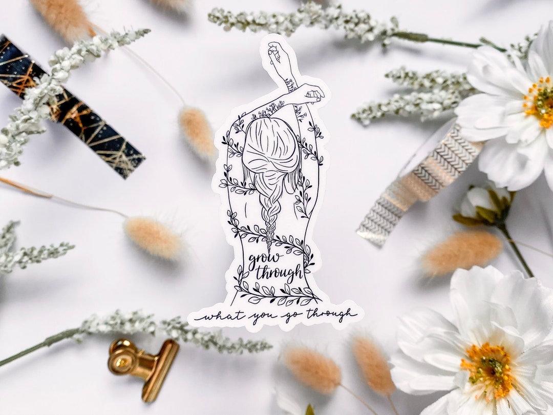 Line Art Woman Sticker, Clear Sticker Laptop Fine Line Art, Female Body ...