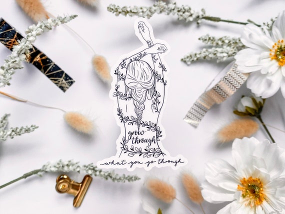 Line Art Woman Sticker Clear Sticker Laptop Fine Line Art - Etsy