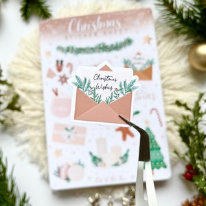 Sticker Sheet Christmas | Festive Journal Stickers, Christmas Stickers ...