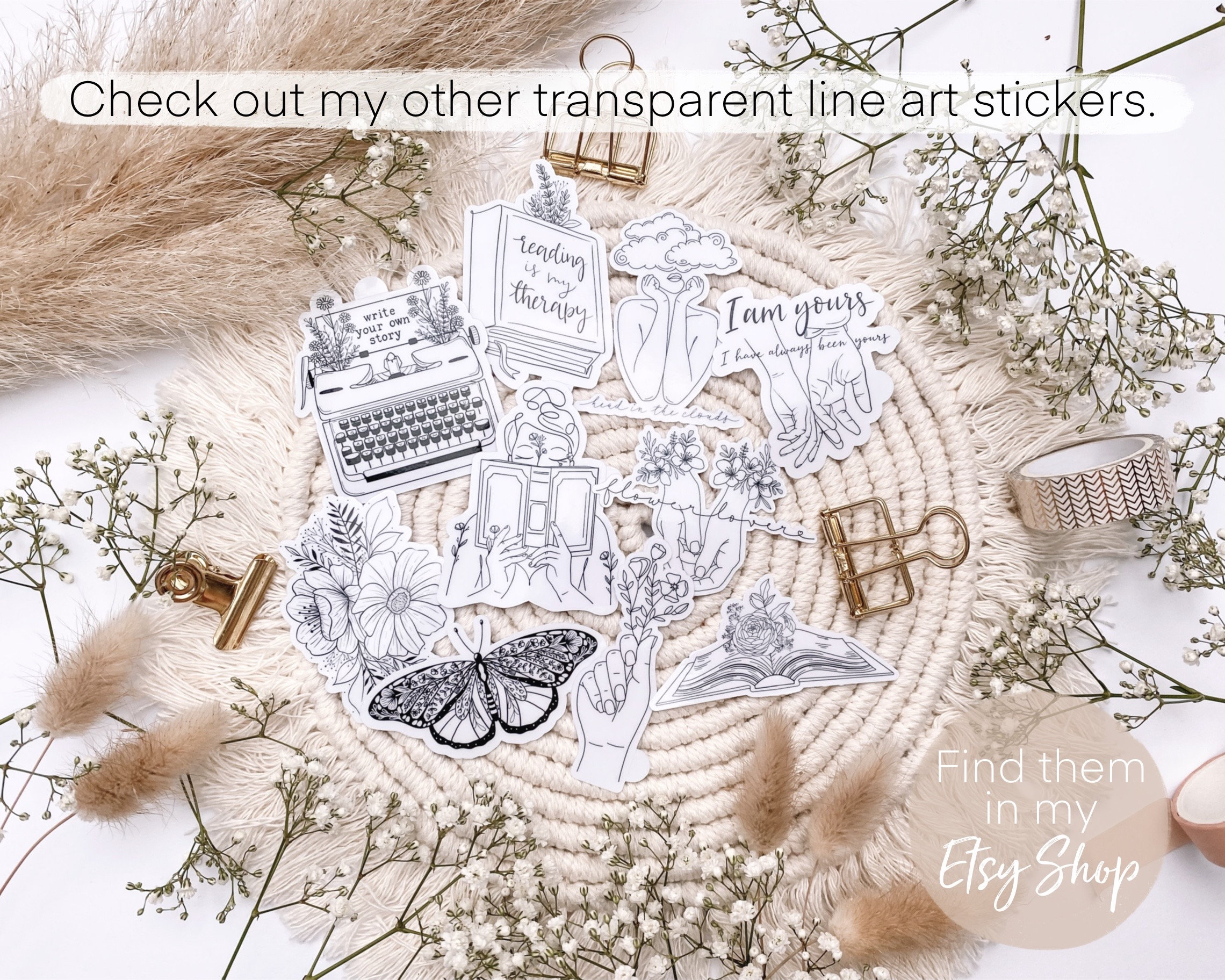 Line Art Woman Sticker, Clear Sticker Laptop Fine Line Art, Female Body ...