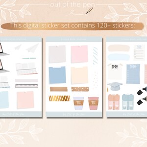 Goodnotes Sticker Studying, Digital Stickers Students, Digital Stickers ...