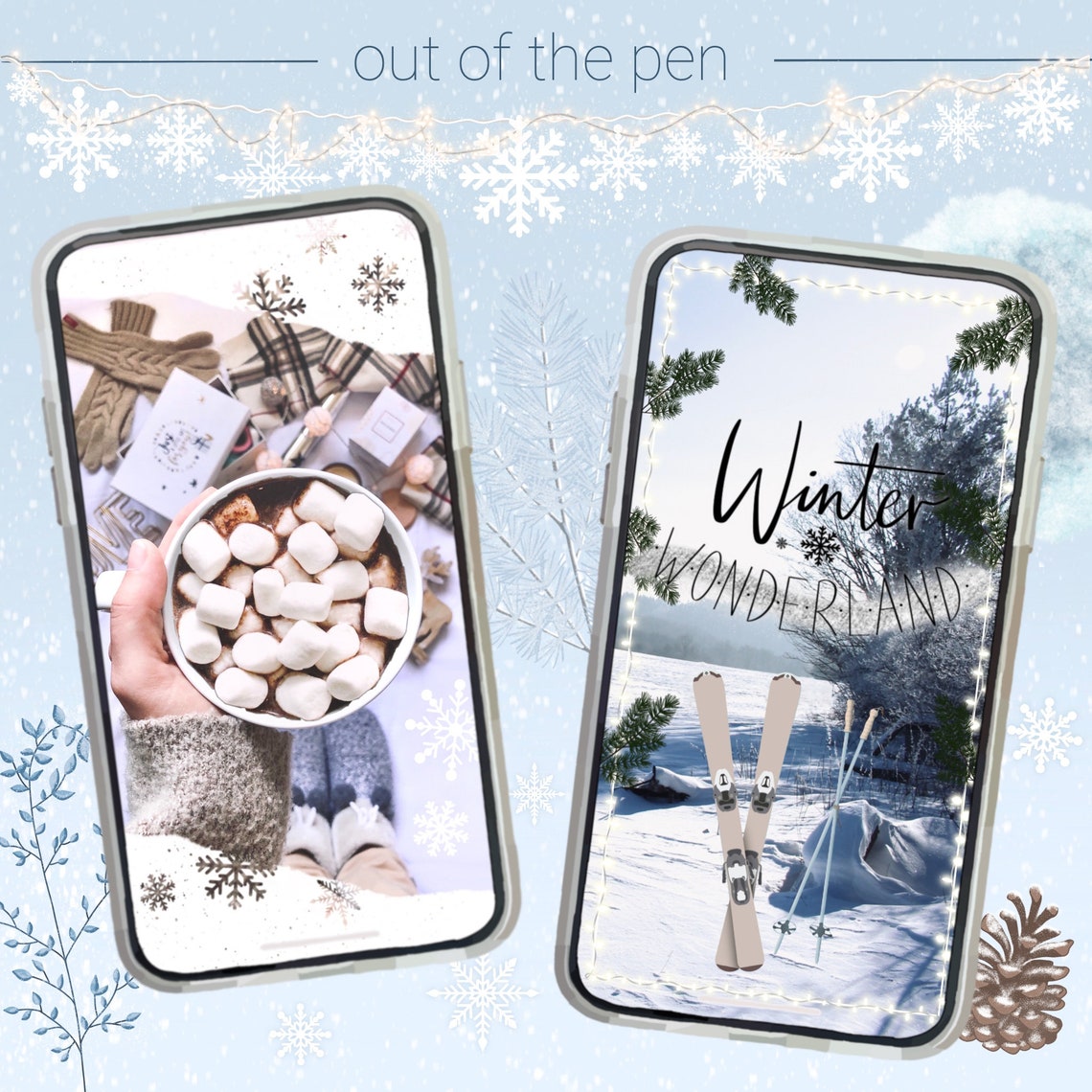 Instagram Story Stickers Winter | Etsy