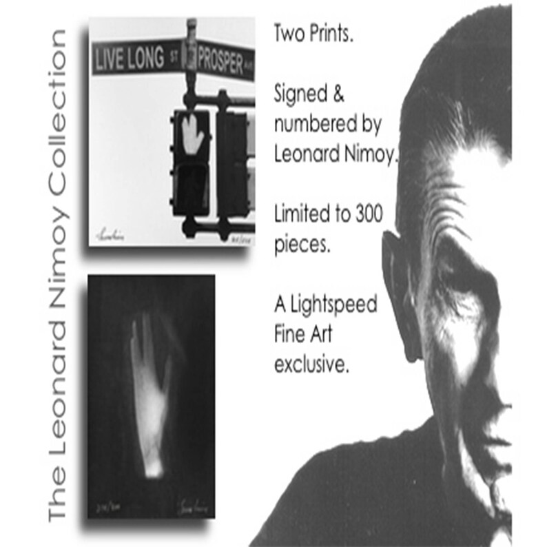 Vulcan Salute and Live Long and Prosper: Signed and Numbered by Leonard ...