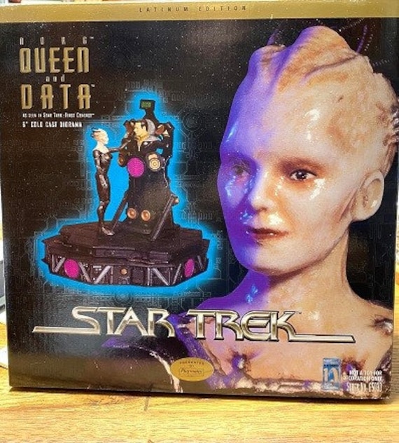 Latinum Edition Borg Queen & Data Statue Cold Cast Diorama | Etsy