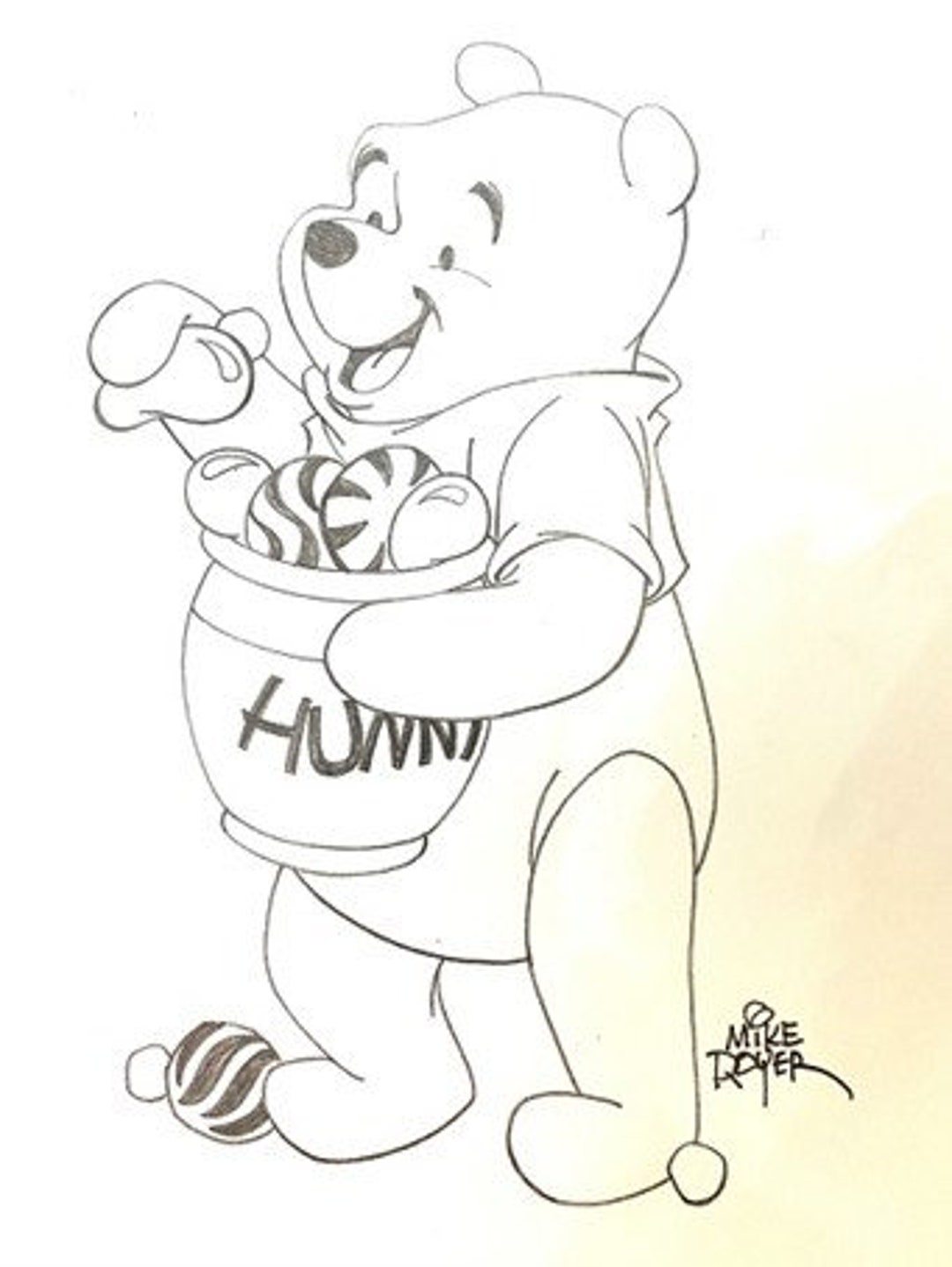 Mike Royer Original Animation Drawings father of the 100 Acre Wood ...