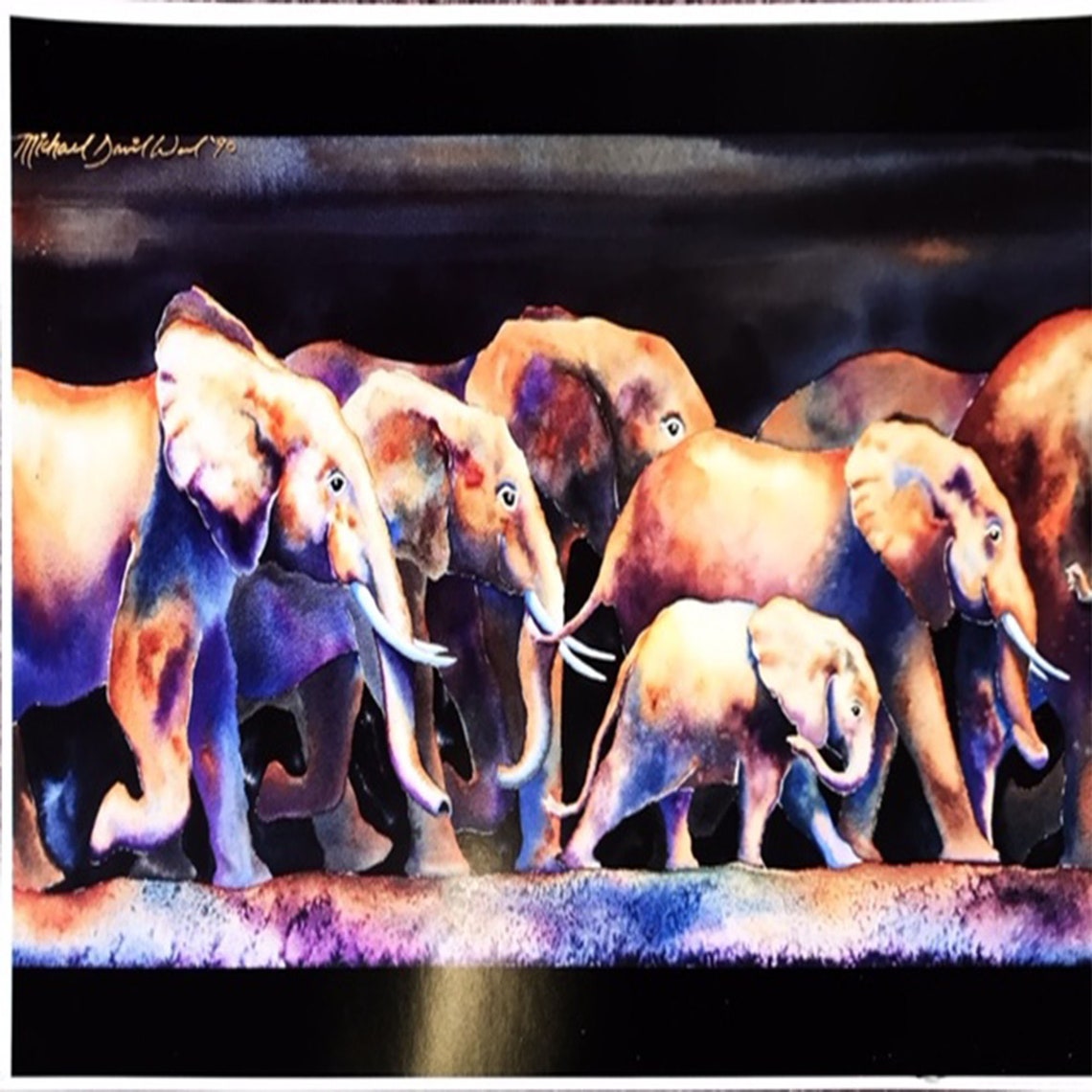 Elephants par Michael David Ward - Etsy France