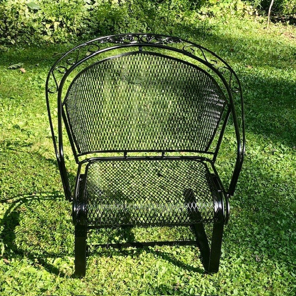 Woodard Wrought Iron Spring Chair - Etsy