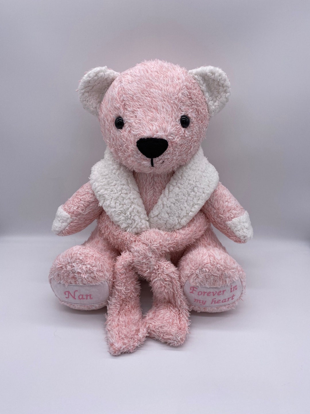 Dressing Gown Memory Bear Keepsake With Personalised Embroidery ...