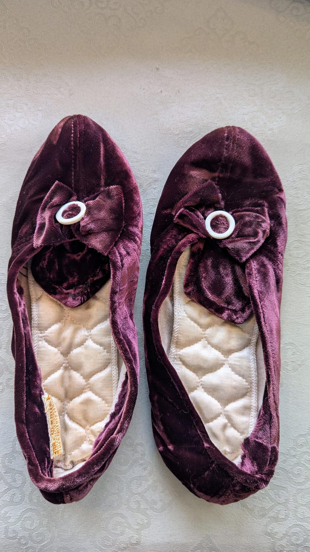 Antique Funeral Slippers, 1900s Funeral Slippers, Antique Mortuary ...