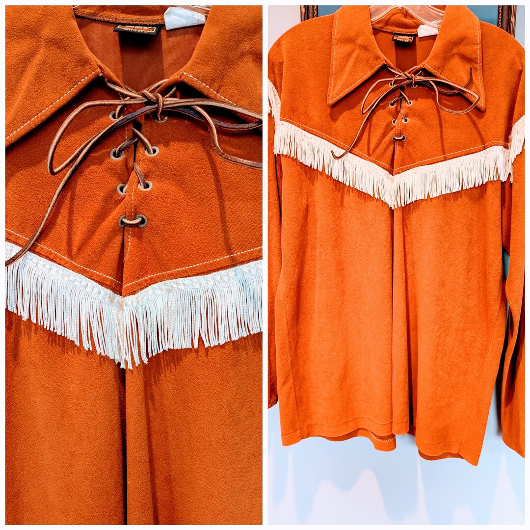 80s Frontier Shirt, Frontier Costume, Fringe Shirt, Vintage Costume ...