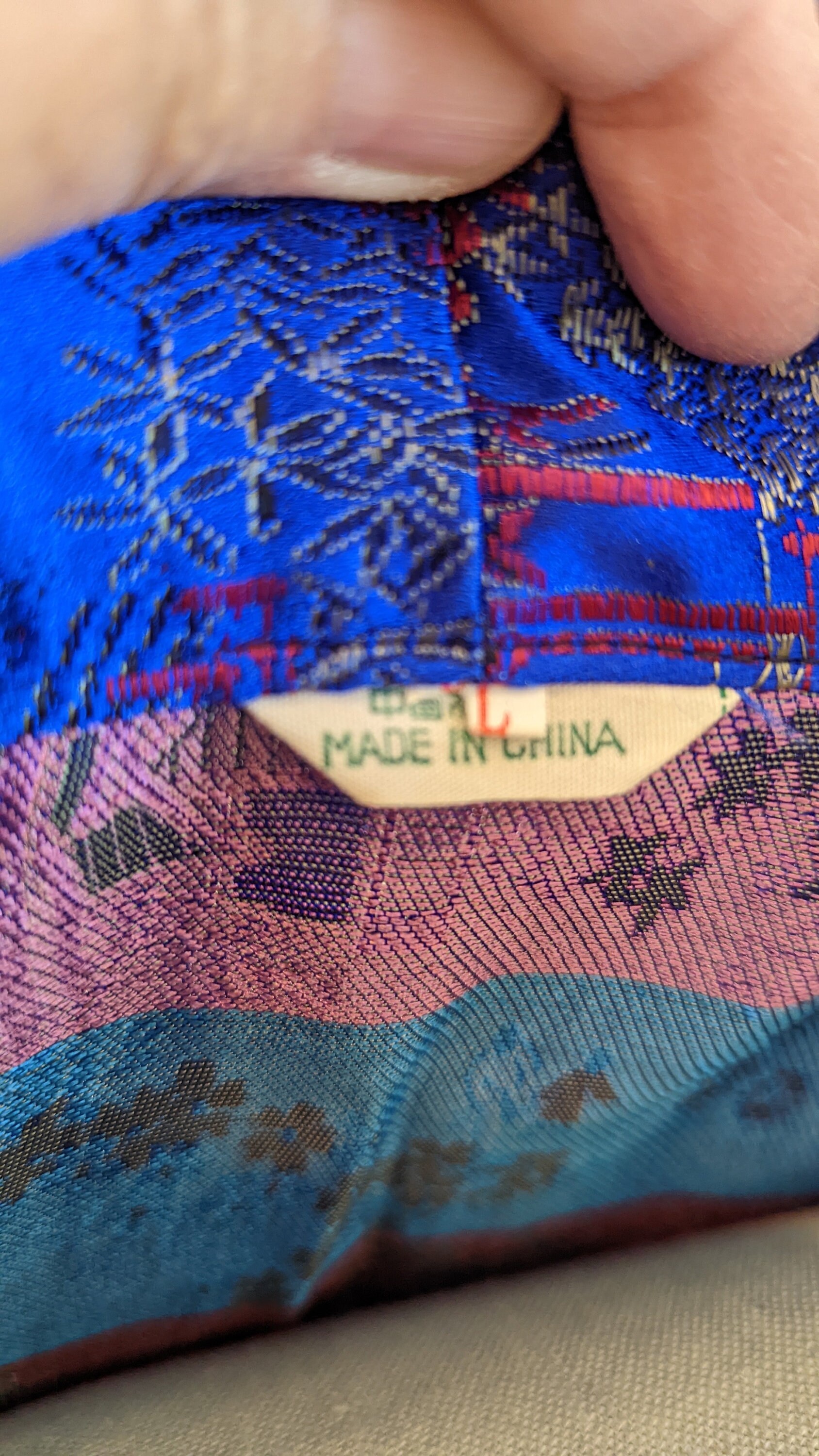 60s Chinese Brocade Robe Royal Blue Brocade Robe Satin - Etsy