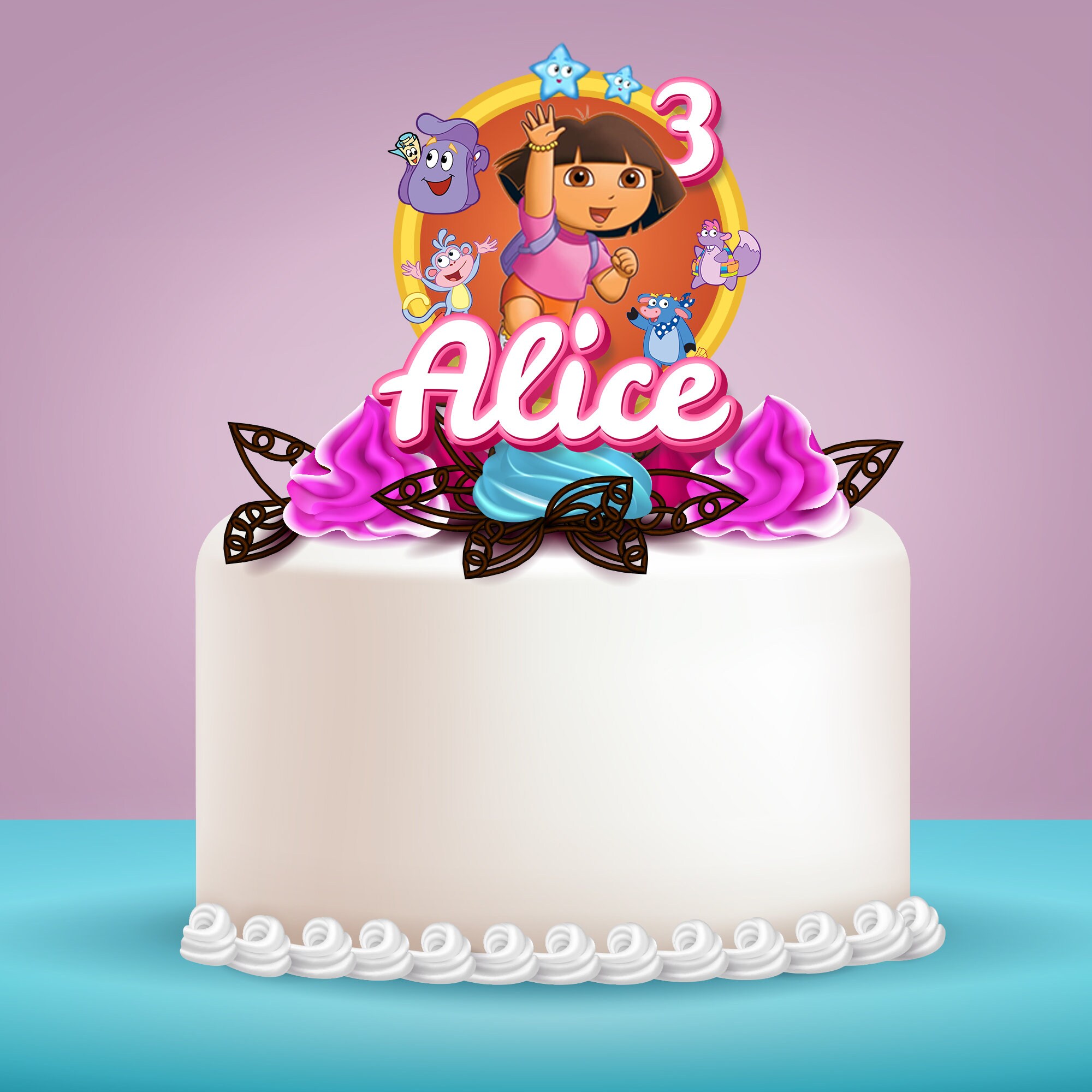Dora Cartoon Cake