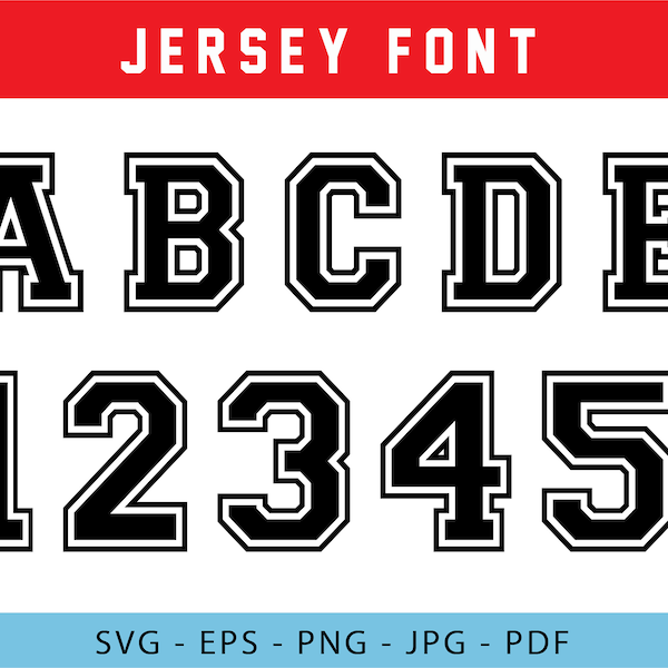 Jersey Fonts Svg - Etsy Singapore