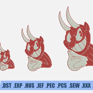 Red Devil Embroidery File - Instant Download - Halloween Cartoon ...