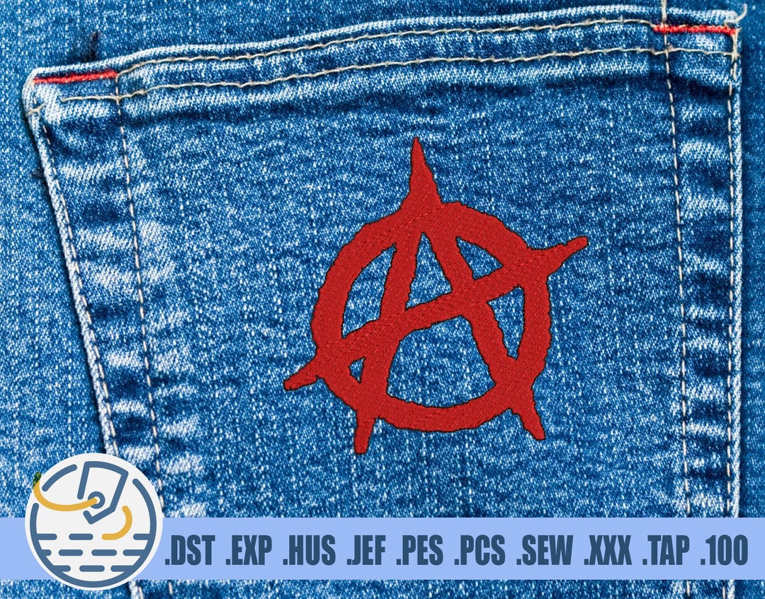 Anarchy Embroidery File - Instant Download - Punk Logo Pattern for ...