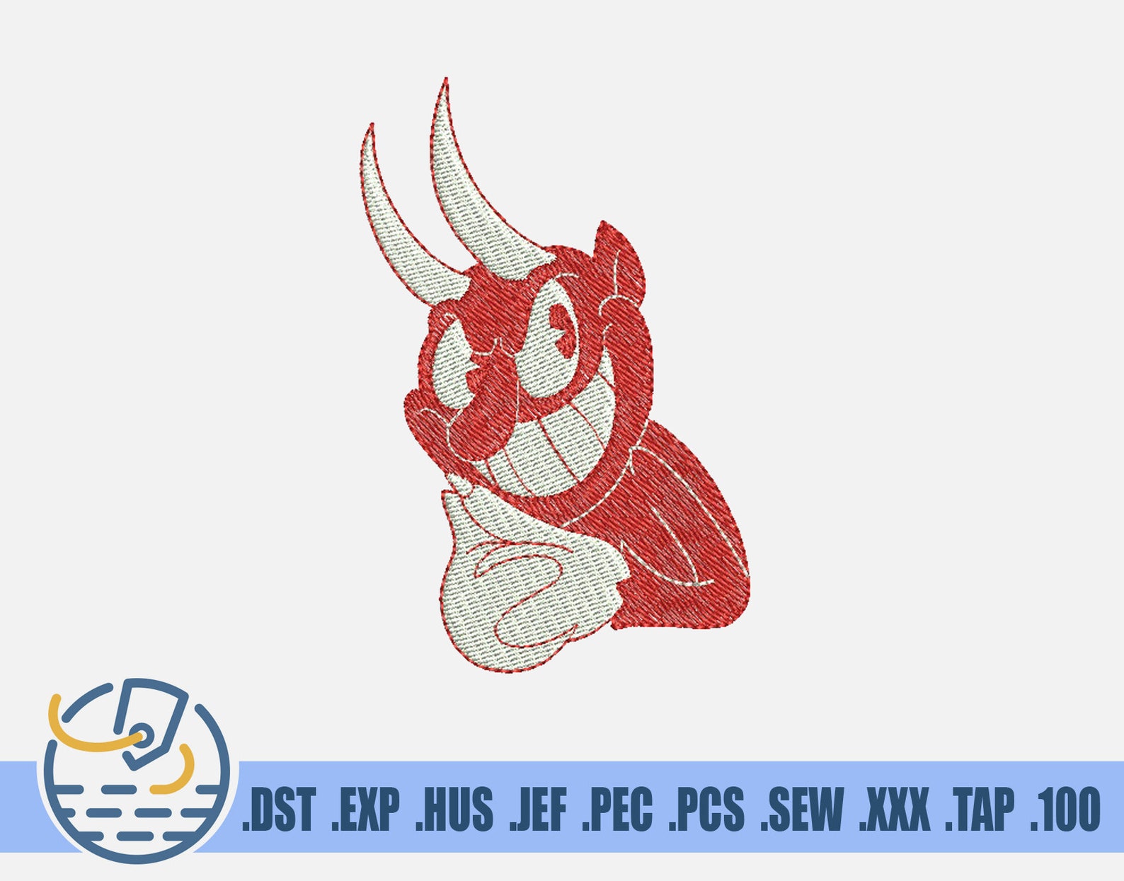 Red Devil Embroidery File Instant Download Halloween - Etsy
