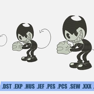 Bendy Embroidery File - Instant Download - Vintage Animation Pattern ...