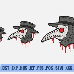 Plague Doctor Embroidery File - Instant Download - Halloween - Horror ...