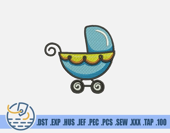 Baby Carriage Embroidery File Instant Download Cute Baby | Etsy