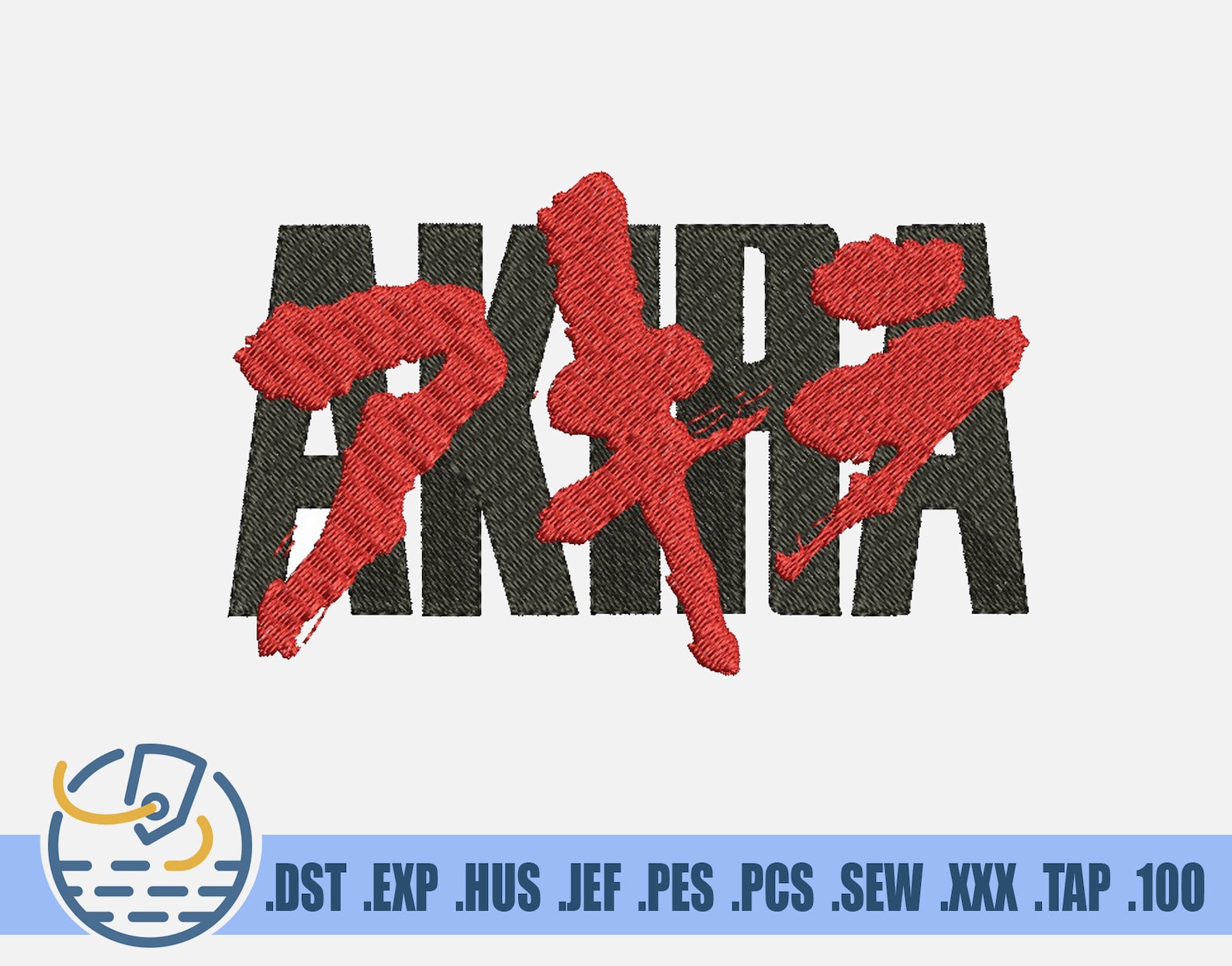 Akira Embroidery File - Instant Download - Anime Text Design for ...