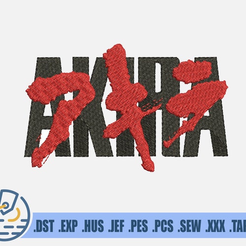 Akira Embroidery File Instant Download Anime Text Design - Etsy