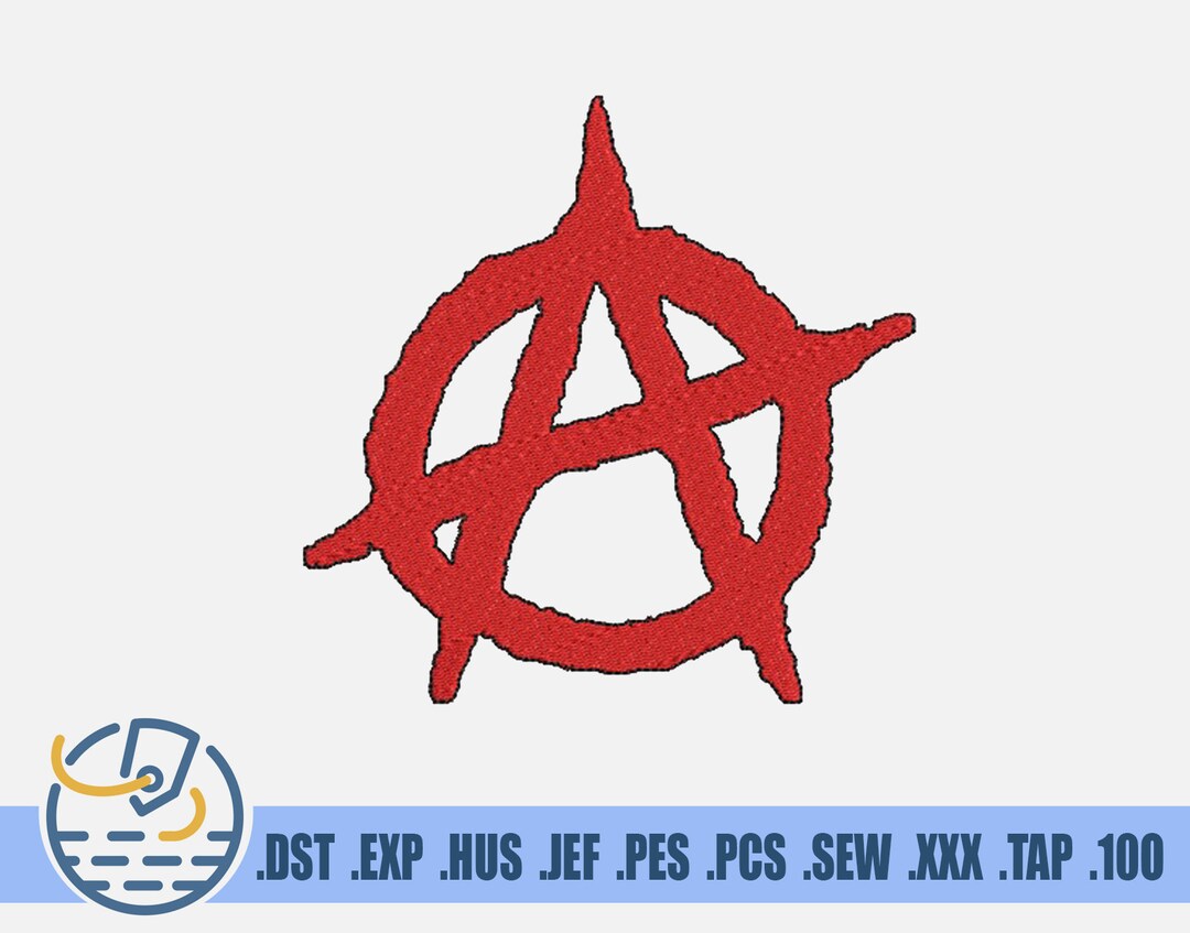 Anarchy Embroidery File Instant Download Punk Logo Pattern for Patches ...