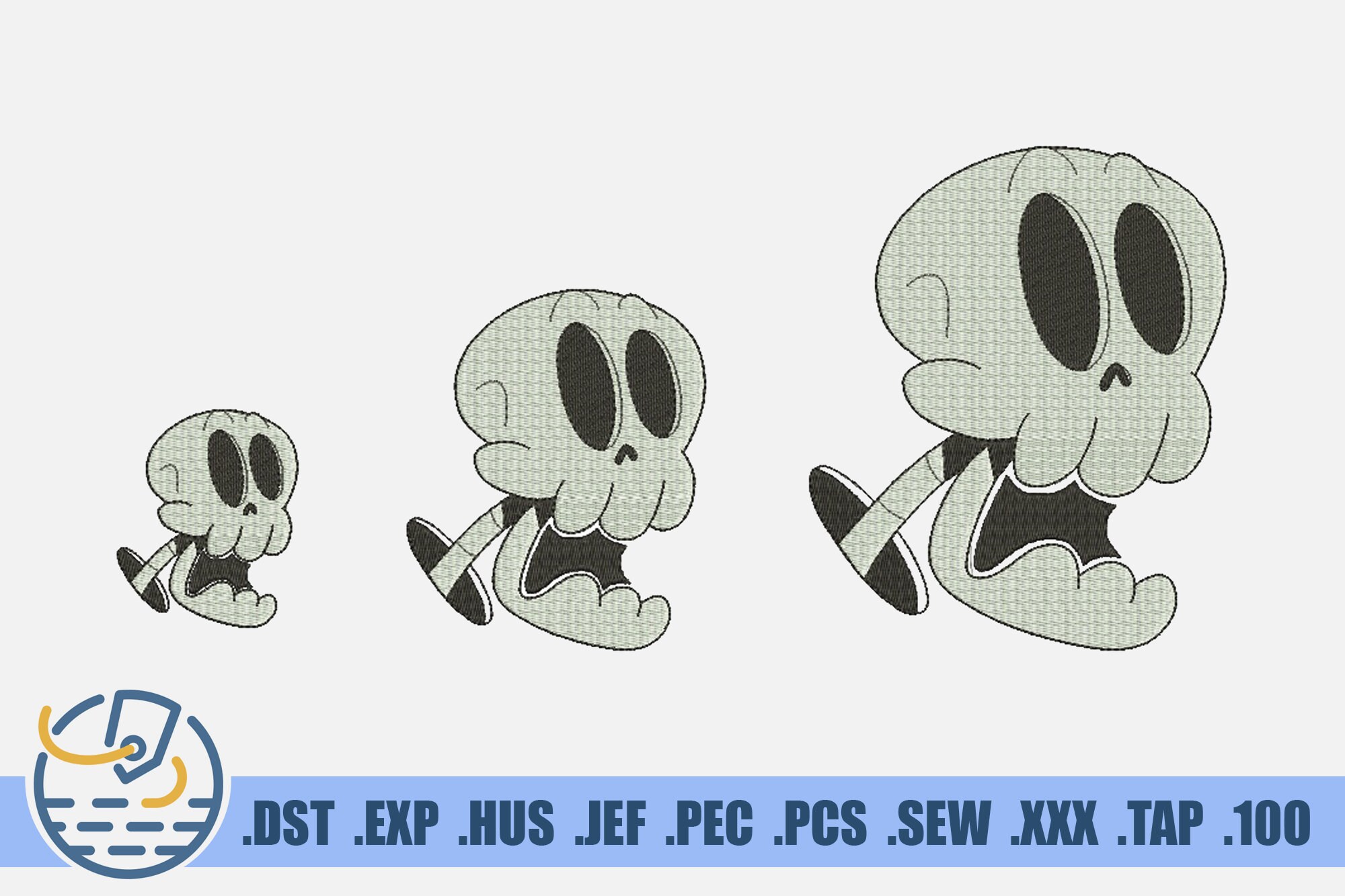 Skull Embroidery File Stitch Design Instant Download - Etsy