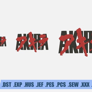 Akira Embroidery File - Instant Download - Anime Text Design for ...