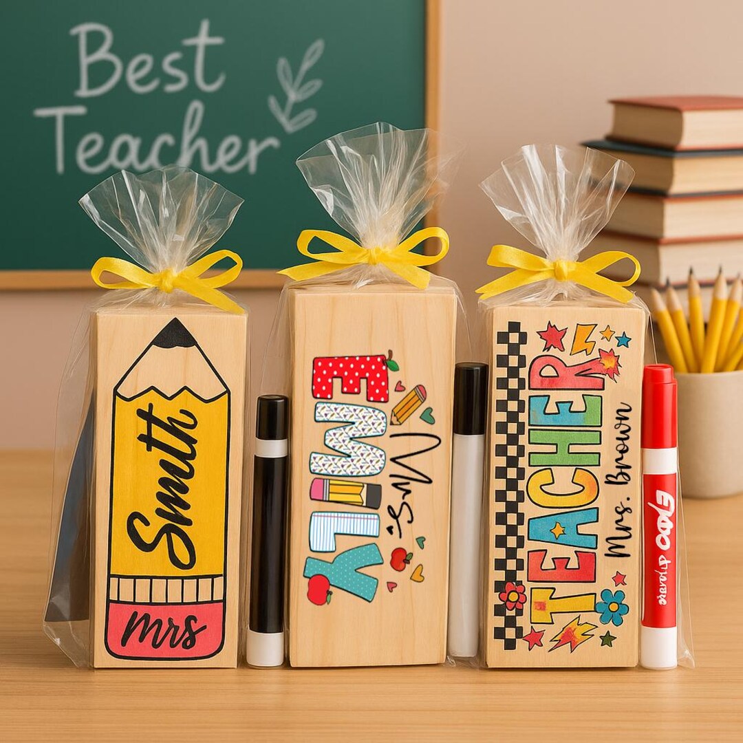 Custom Teacher Name Eraser | Personalized Whiteboard Chalk Eraser ...