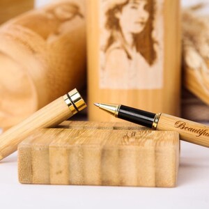 Bamboo Gift Set Includes Bamboo Box, Bamboo Thermos Bottle, Bamboo Cup ...