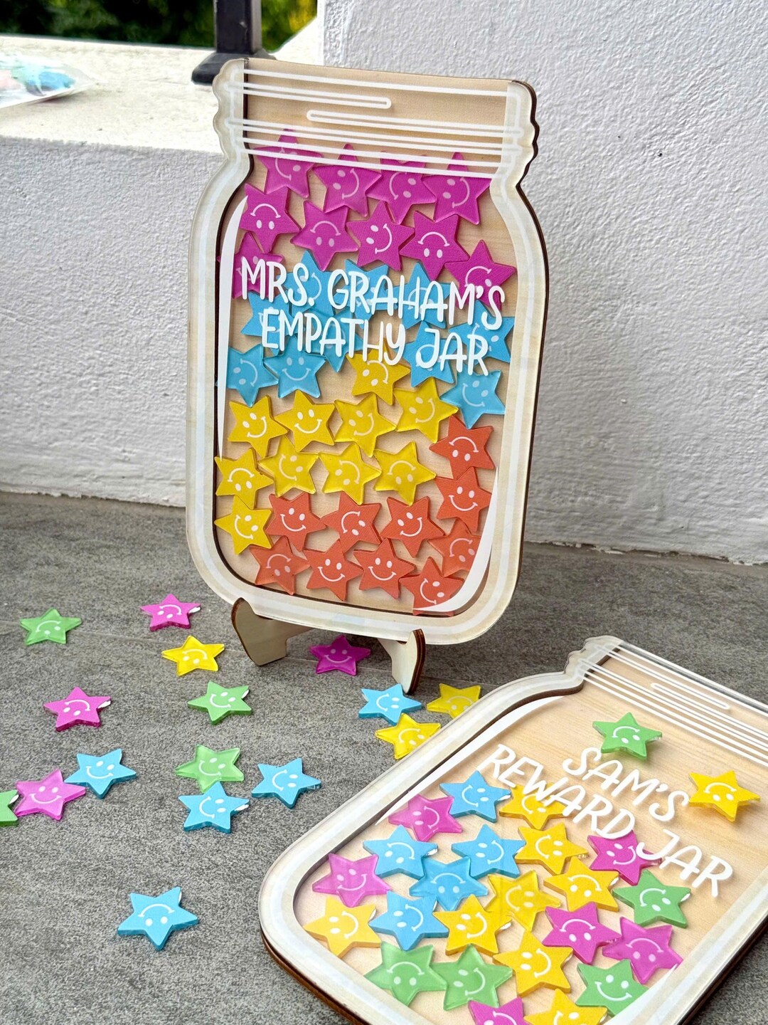 Personalized Star Reward Jar for Classroom – Custom Star Jar With Kids ...