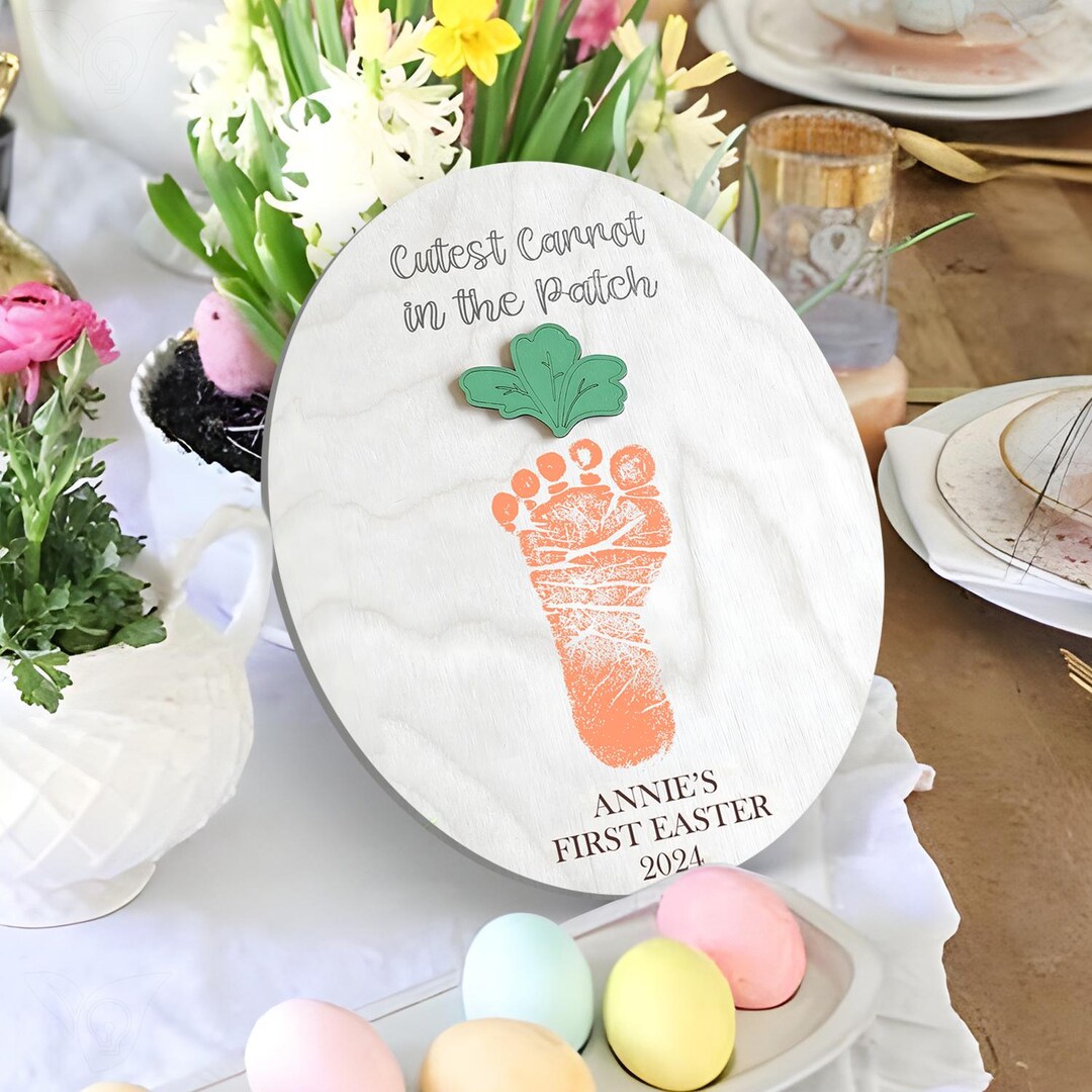 Custom Kid’s Easter DIY First Easter Sign, Easter Craft for Kids, First ...