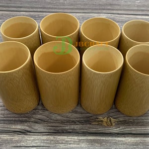 Customized Photo on Bamboo Cup, Photo Engraved on Bamboo, Natural ...