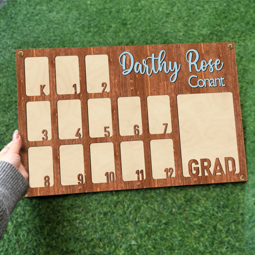 Personalized School Years Photo Frame, Custom School Picture Frame, K ...
